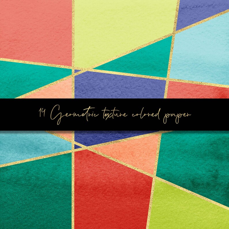 Geometric Texture Colored Digital Paper Neutral Paper Gold | Etsy