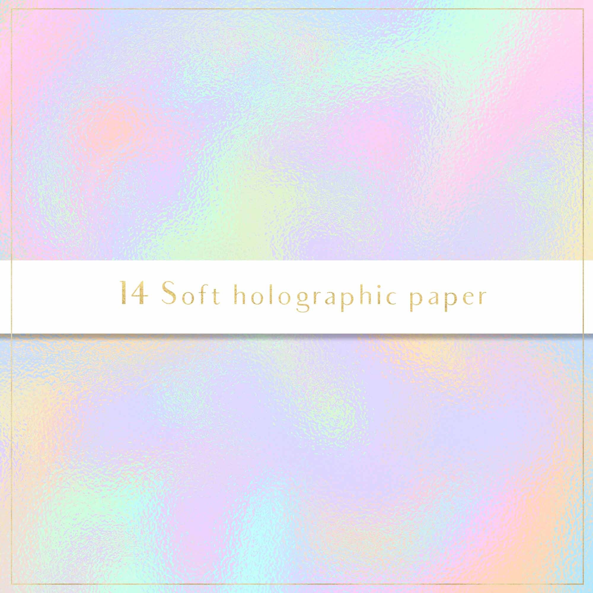 Soft Holographic Digital Paper, Iridescent Swirls, Mermaid Paper, Holo ...