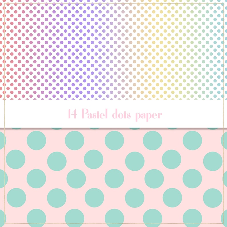 Pastel Dots Digital Paper Dots Pattern Pastel Polka Dots - Etsy