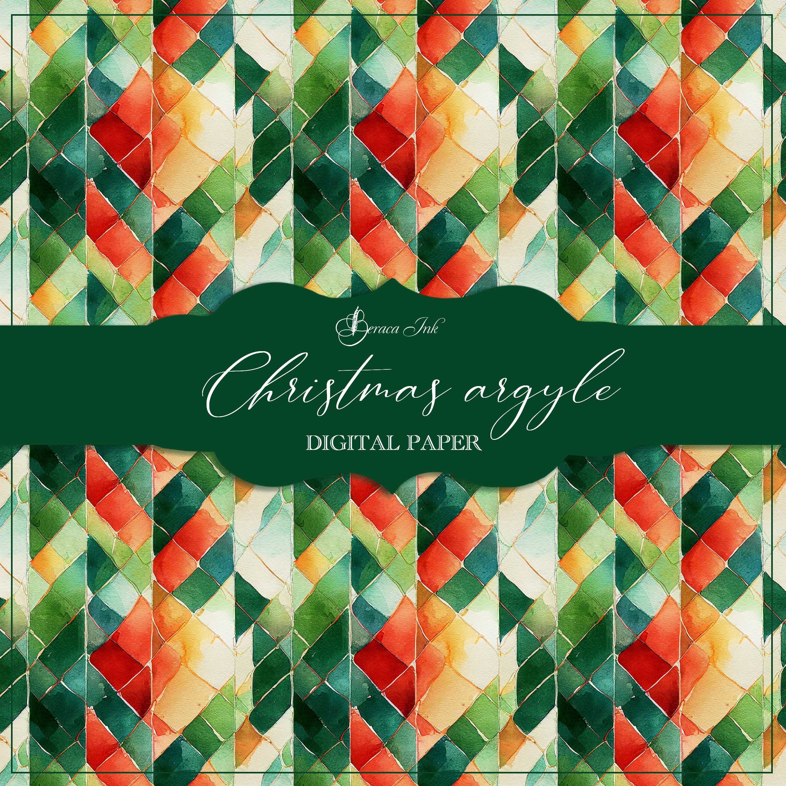 Christmas Argyle Digital Paper Seamless Pattern Christmas - Etsy