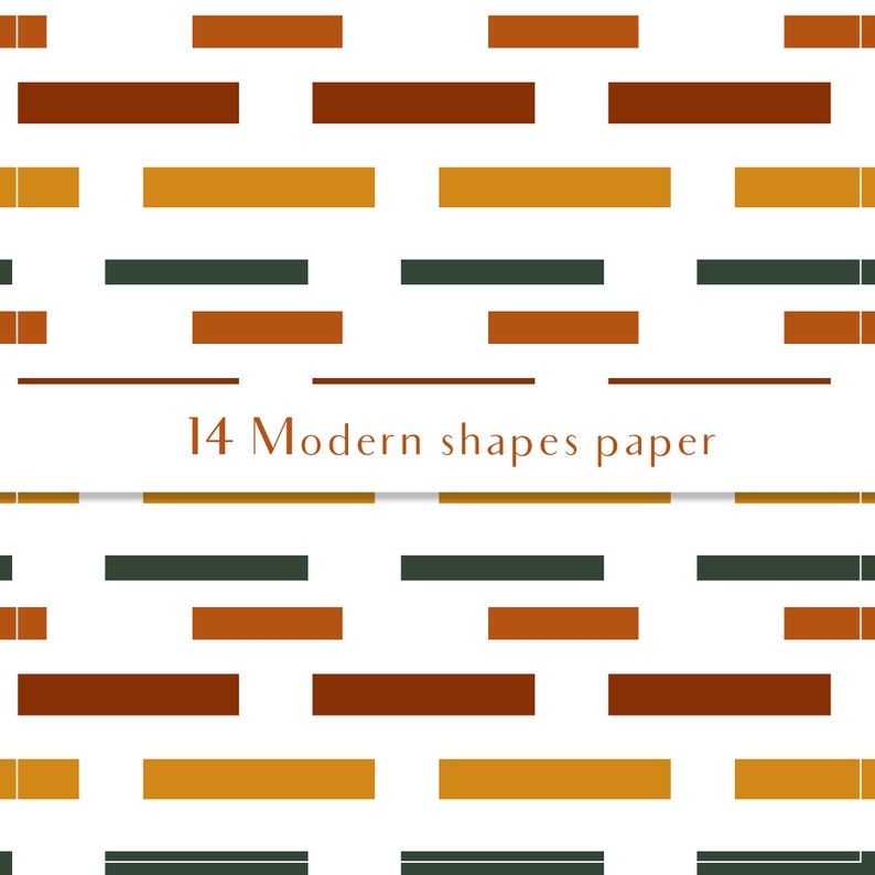 Modern Shapes Digital Paper Seamless Pattern Abstract | Etsy