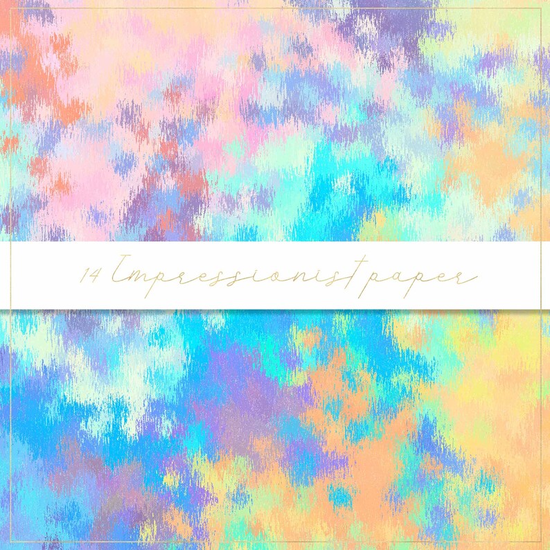 Impressionist Digital Paper Dots Texture Backdrop Pastel | Etsy