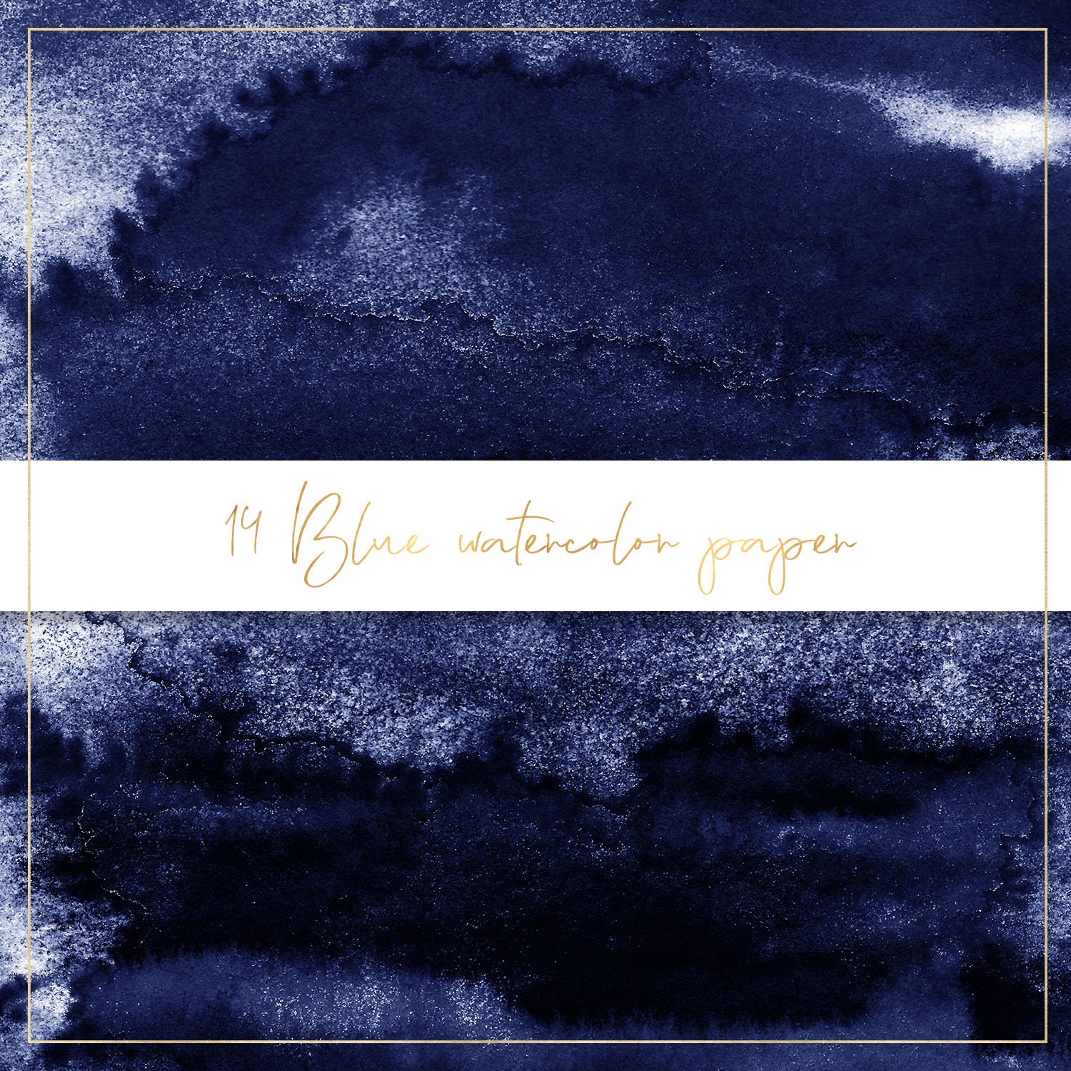 Dark Blue Watercolor Digital Paper Blue Background Lavender - Etsy