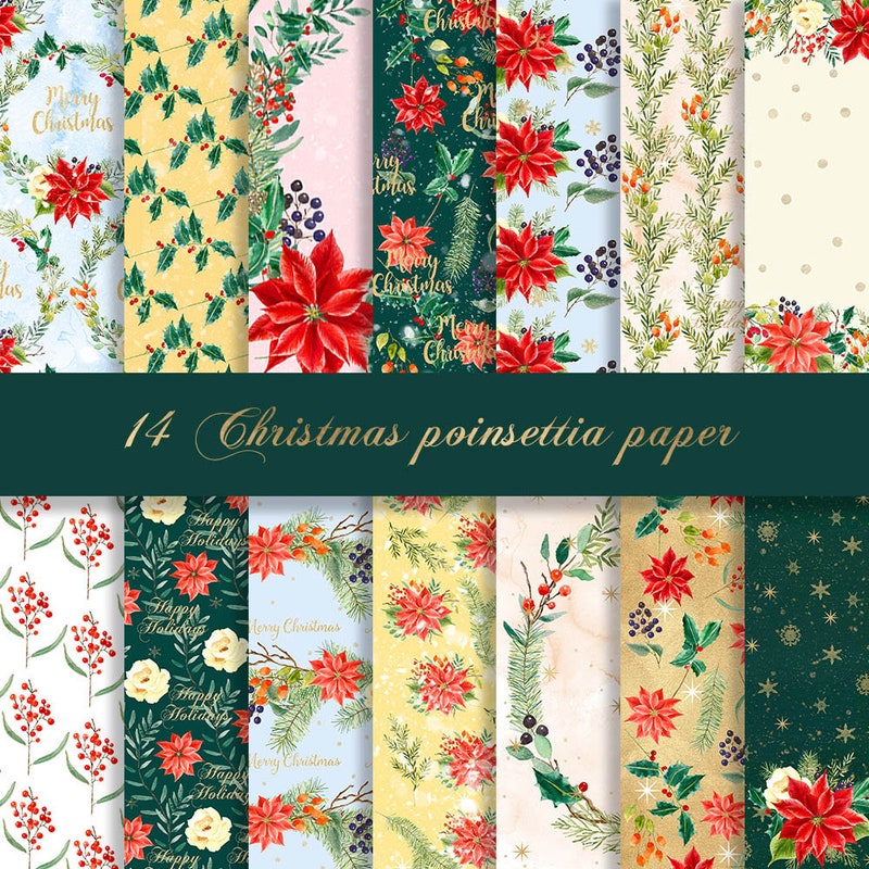 Christmas Poinsettia - Etsy