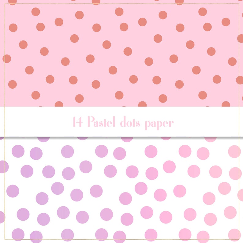 Pastel Dots Digital Paper Dots Pattern Pastel Polka Dots - Etsy
