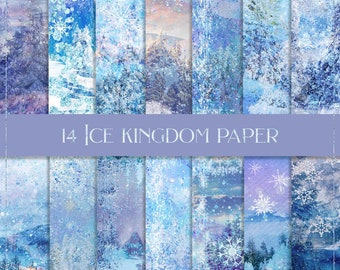 Snow Digital Paper | Etsy