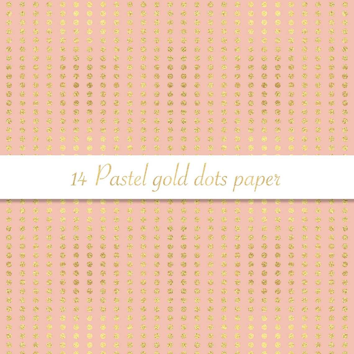 Pastel Gold Dots Digital Paper Seamless Paper Polk Dots - Etsy