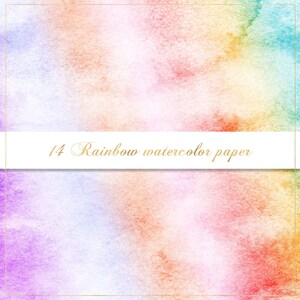 Rainbow Watercolor Digital Paper, Ombre Background, Rainbow Gradient ...