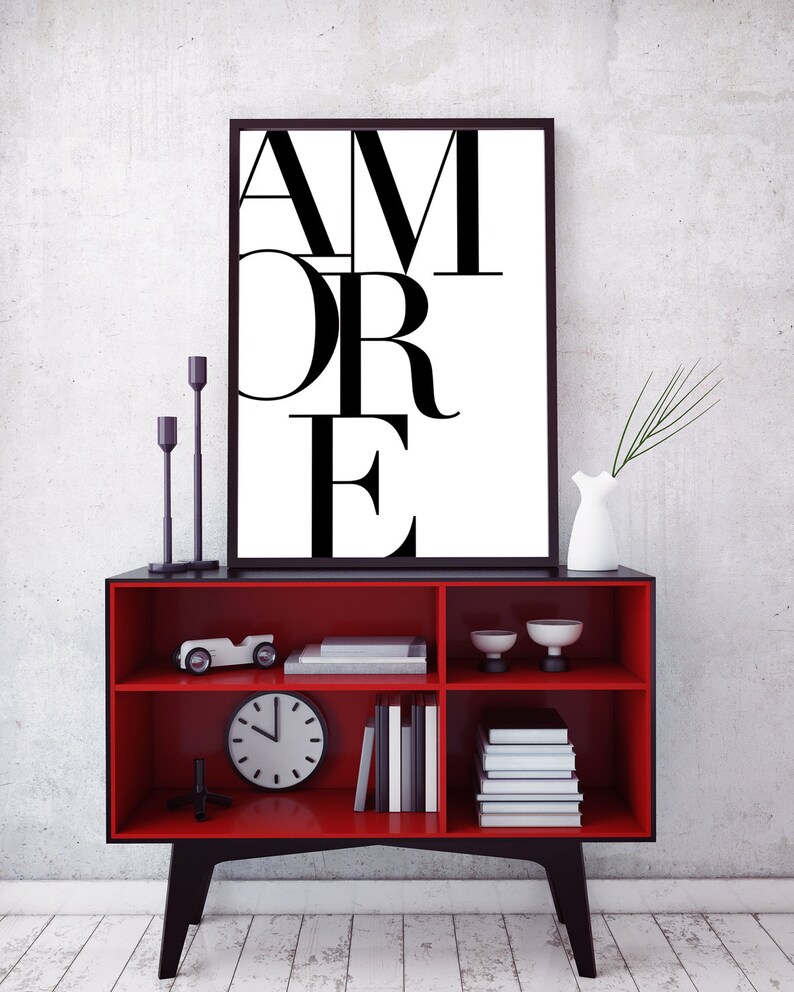 Amore Print Printable Amore Amore Wall Art Amore Digital | Etsy