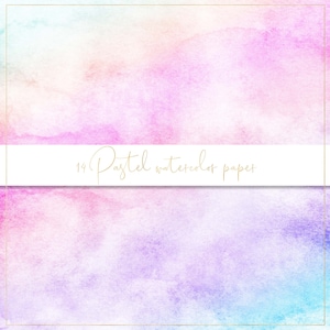 Pastel Watercolor Digital Paper, Pastel Ombre Wallpaper, Pastel ...