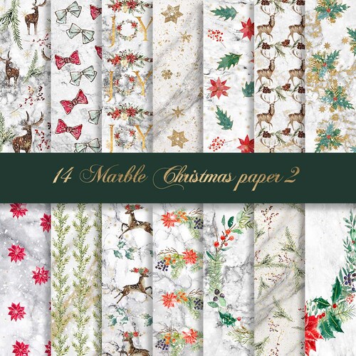 Watercolor Christmas Digital Paper Christmas Background - Etsy
