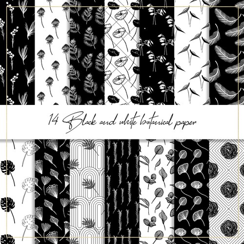 Black and White Hands Digital Paper Seamless Pattern Line - Etsy