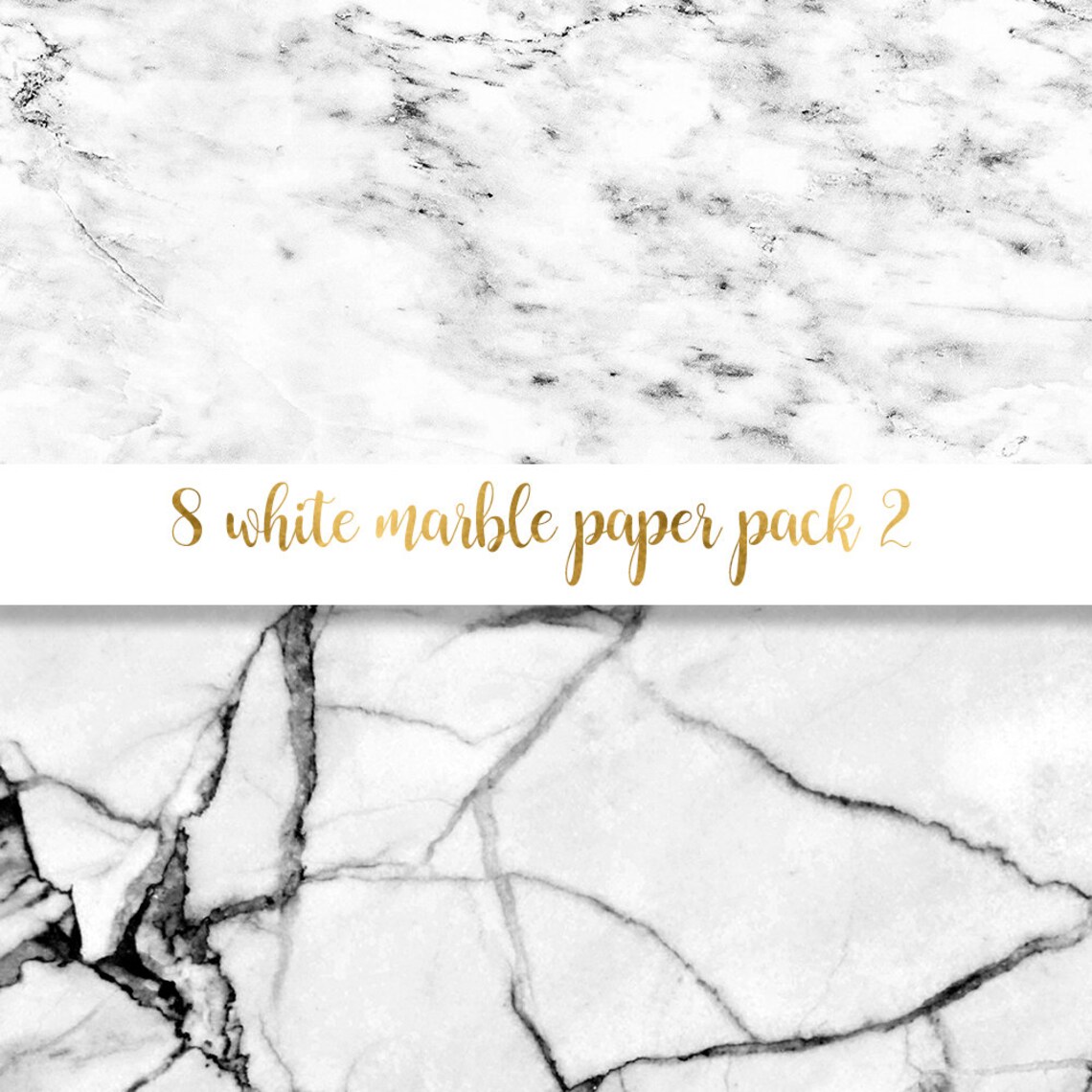 White Marble Digital Paper White Marble Paper Marble Paper - Etsy