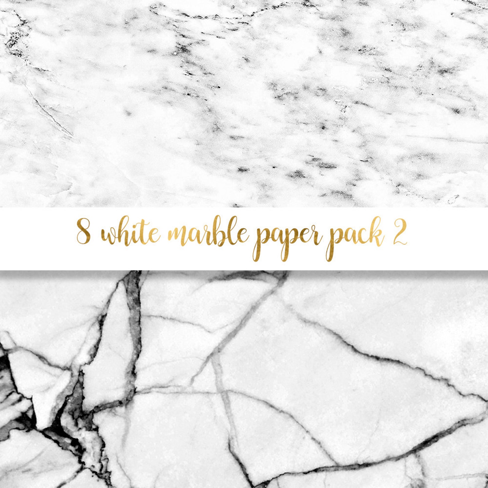 White Marble Digital Paper White Marble Paper Marble Paper - Etsy