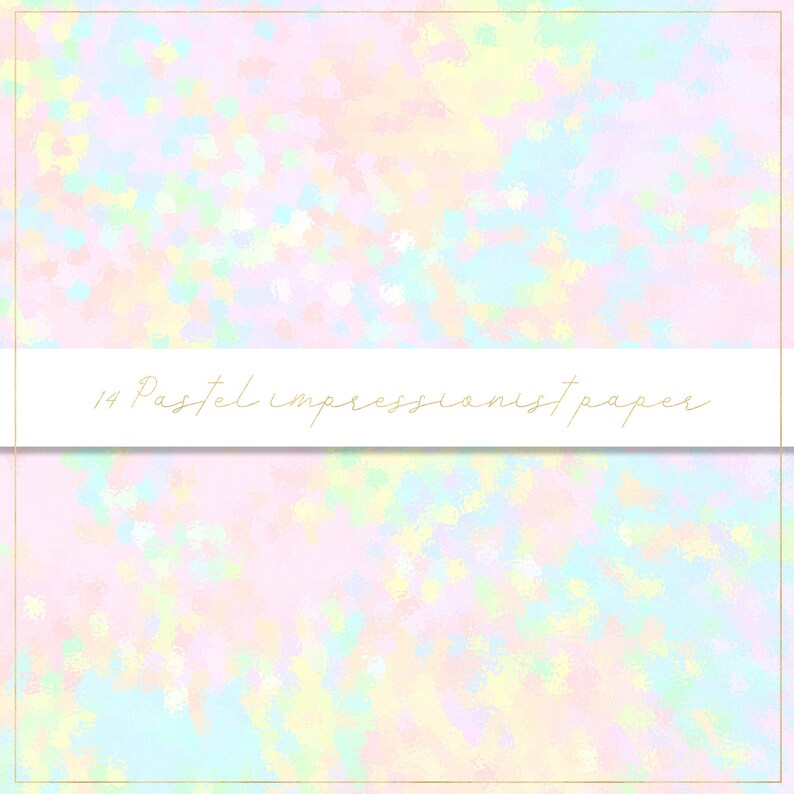 Pastel Impressionist Digital Paper Ombre Textures Pastel | Etsy