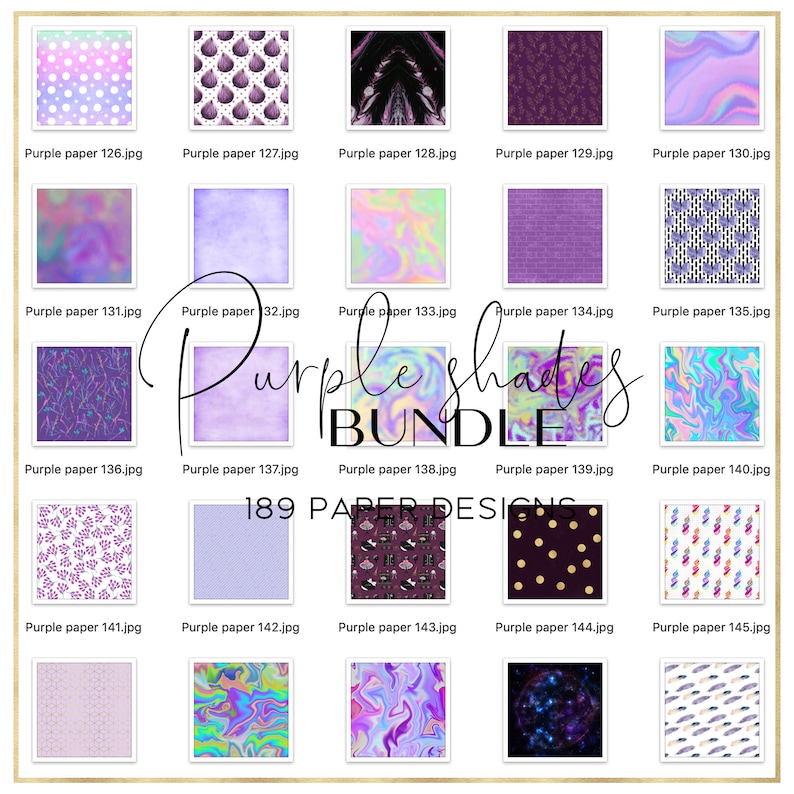 Purple Shades BUNDLE Digital Paper Purple Wallpaper Galaxy - Etsy
