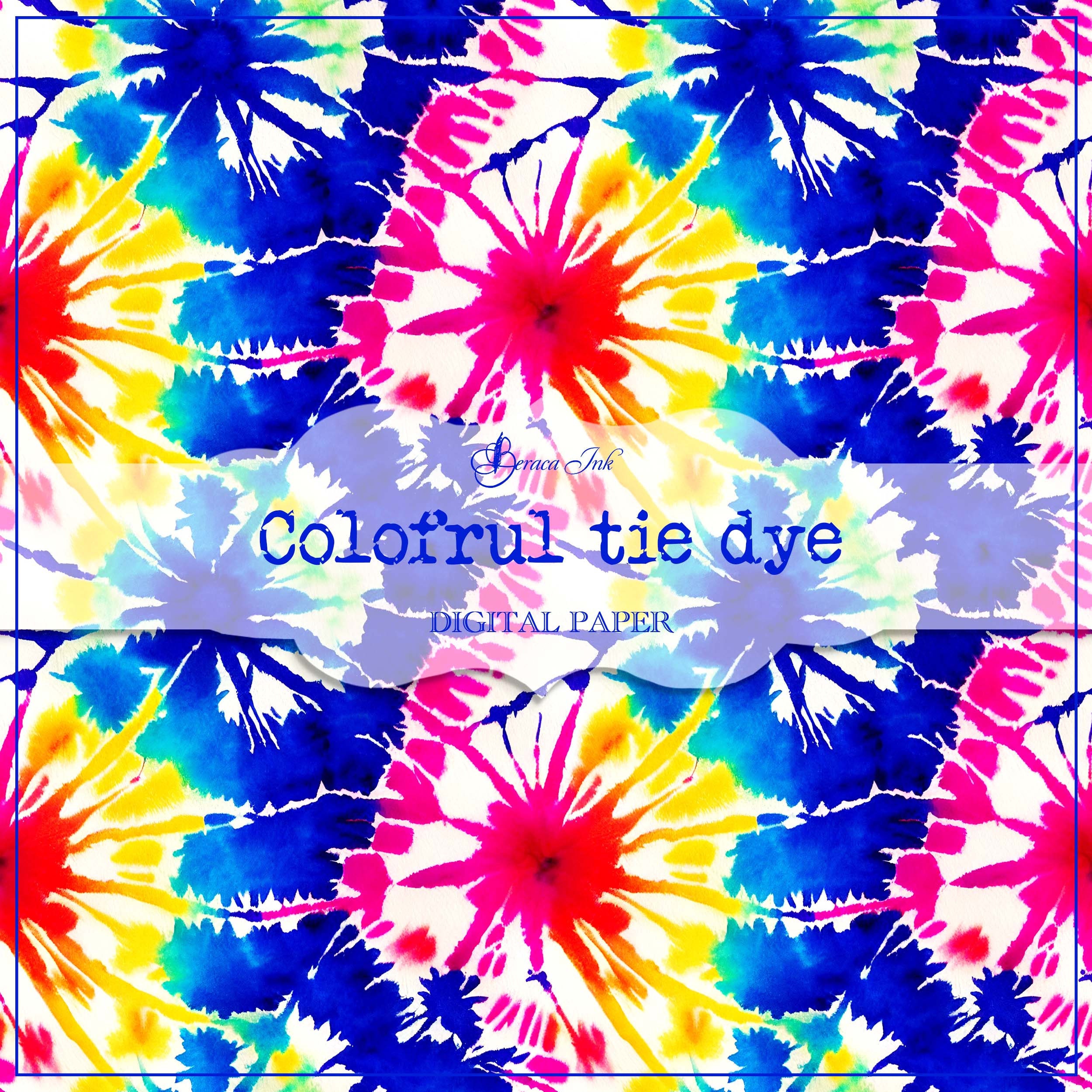 Colorful Tie Dye Digital Paper Seamless Pattern Rainbow - Etsy