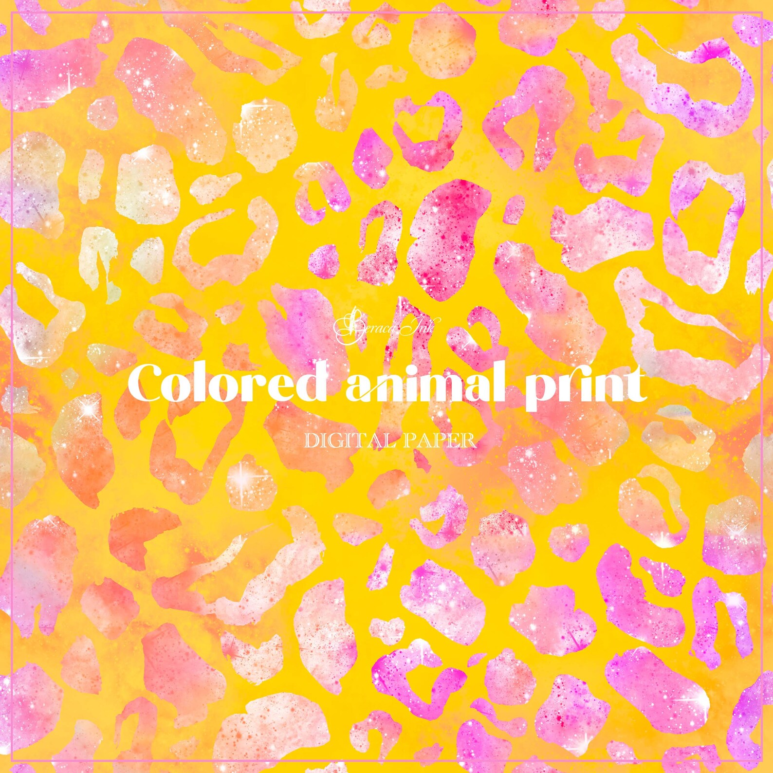 Colored Animal Print Digital Paper Seamless Pattern Tiger - Etsy