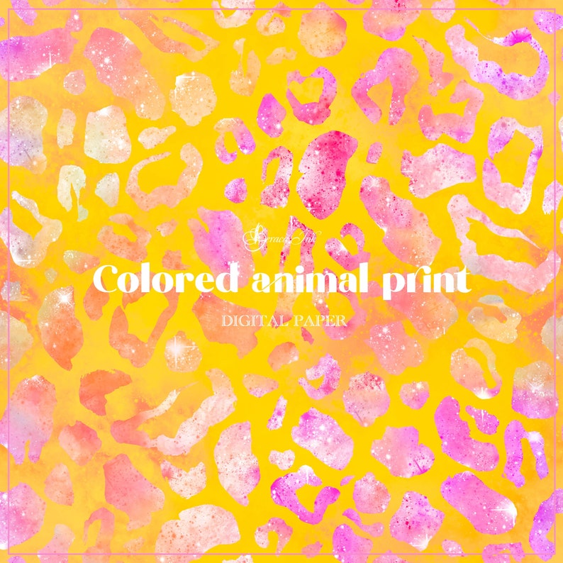Colored Animal Print Digital Paper Seamless Pattern Tiger - Etsy