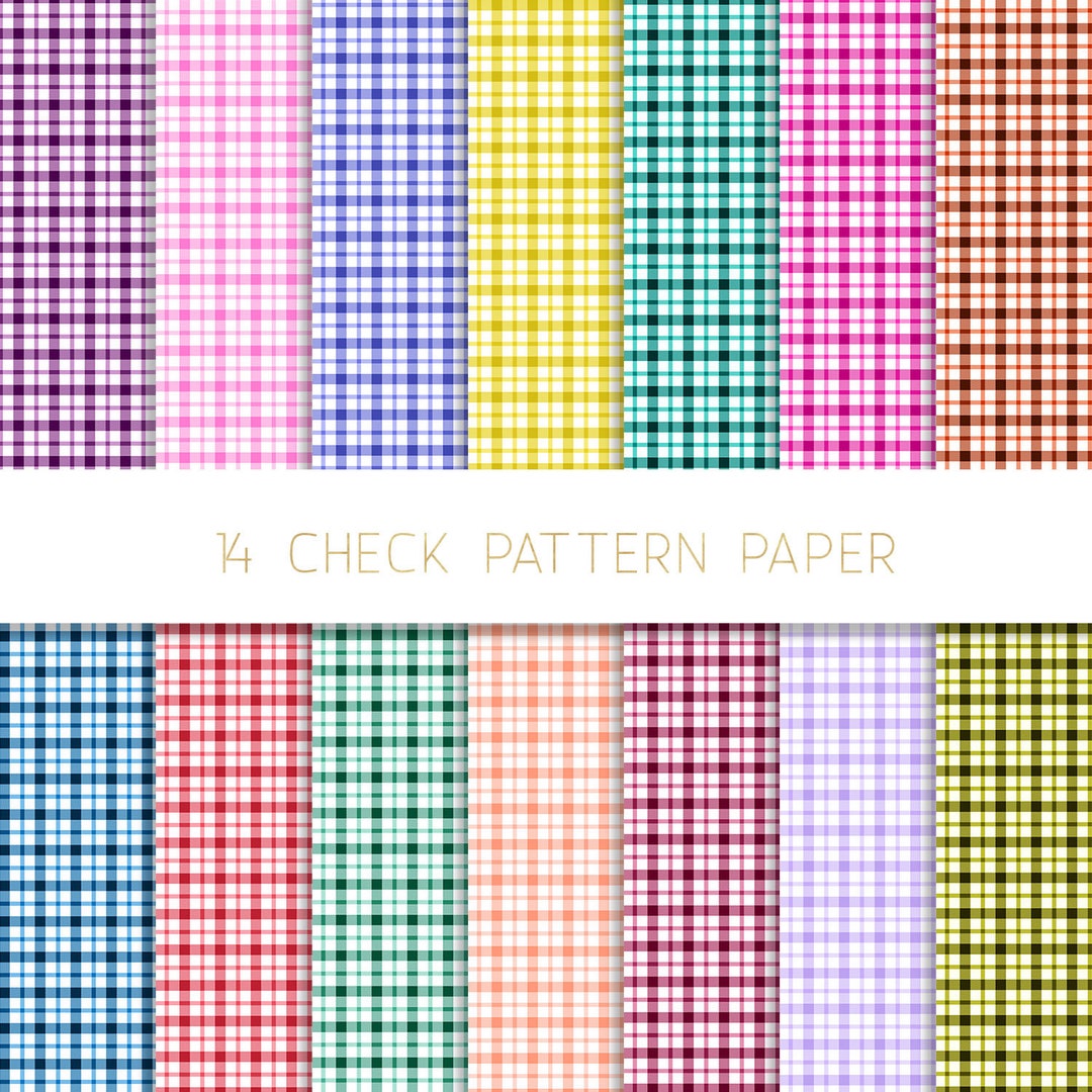 Check Digital Paper, Gingham Pattern, Pink Plaid, Tartan Background ...