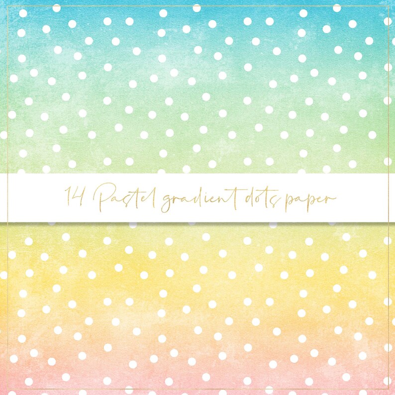 Pastel Gradient Dots Digital Paper Polk Dots Pattern Pastel - Etsy