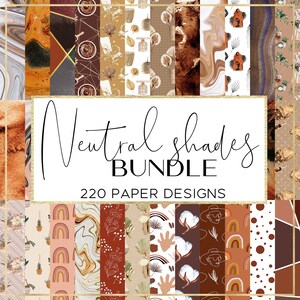 Color Shades Digital Paper BUNDLE, DIY Craft Paper, Rainbow Watercolor ...