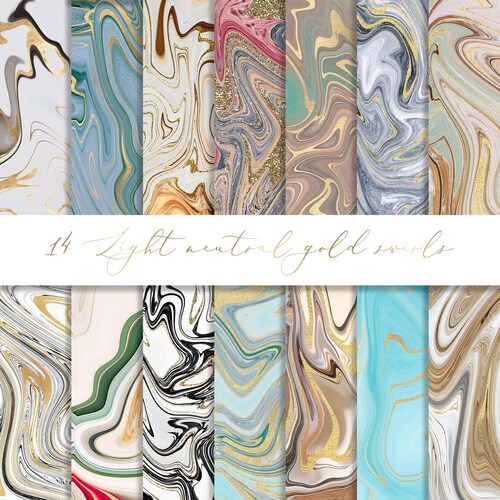 Gold Marble Digital Paper Abstract Background Abstract - Etsy