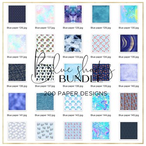Blue Shades BUNDLE Digital Paper, Blue Wallpaper, Galaxy Background ...