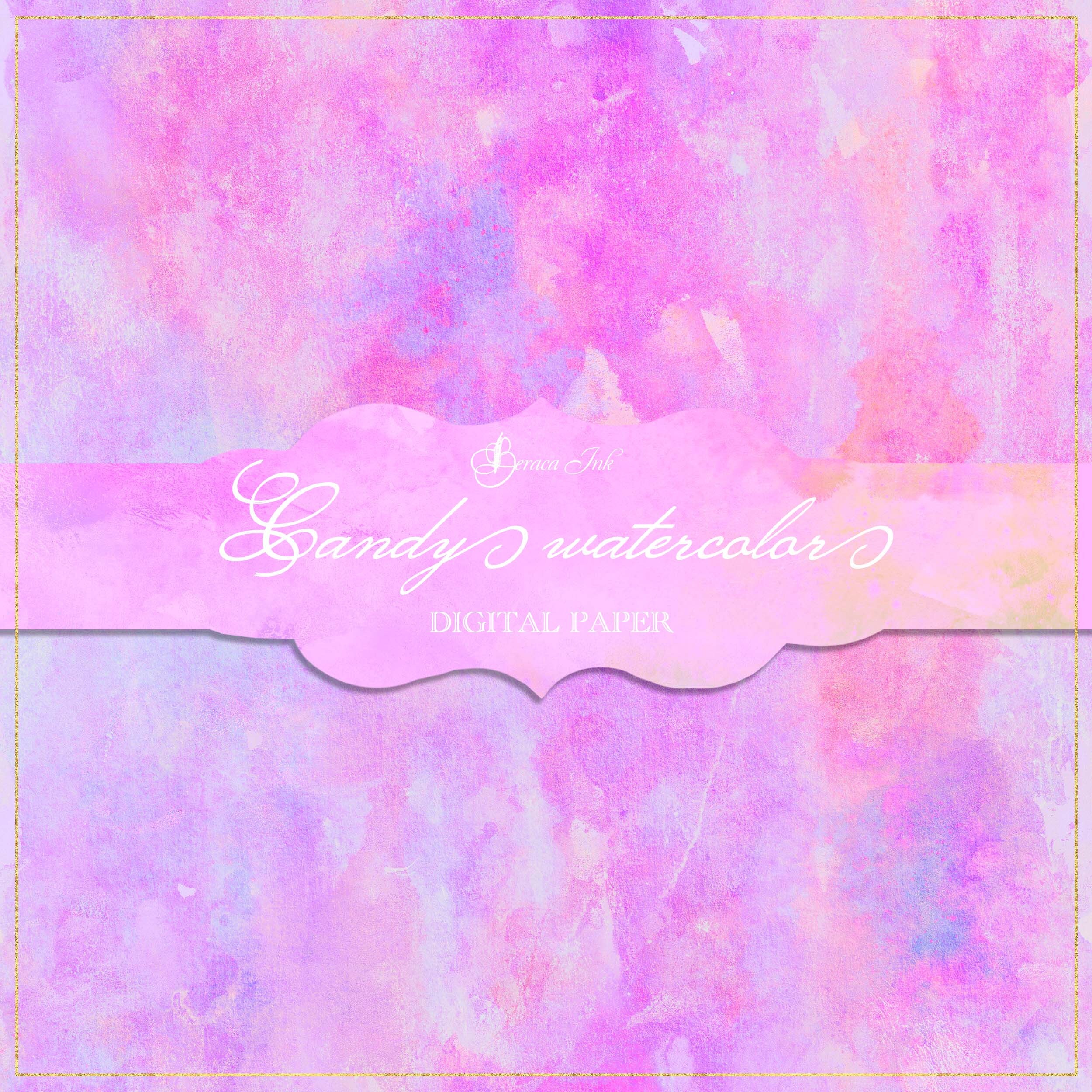 Candy Watercolor Digital Paper Rainbow Colors Watercolor - Etsy