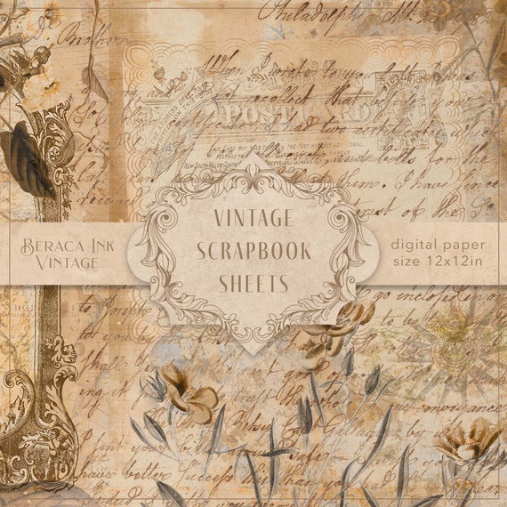 Printable Vintage Scrapbook Paper