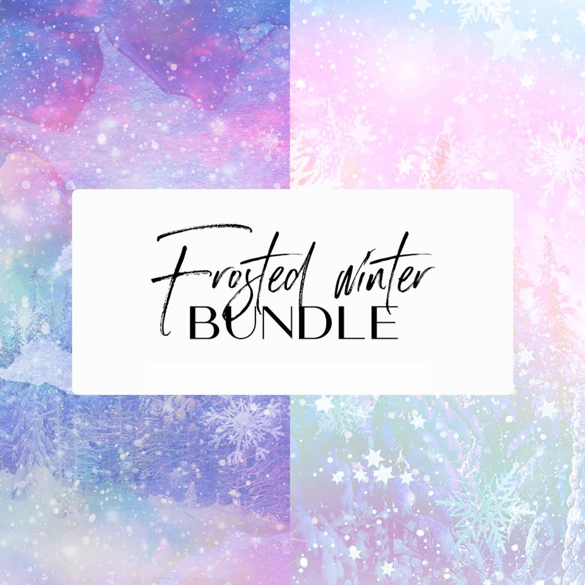 Frosted Winter Bundle Digital Paper White Christmas Blue - Etsy