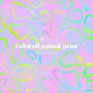 Colored Animal Print Digital Paper, Seamless Pattern, Tiger Stripes ...