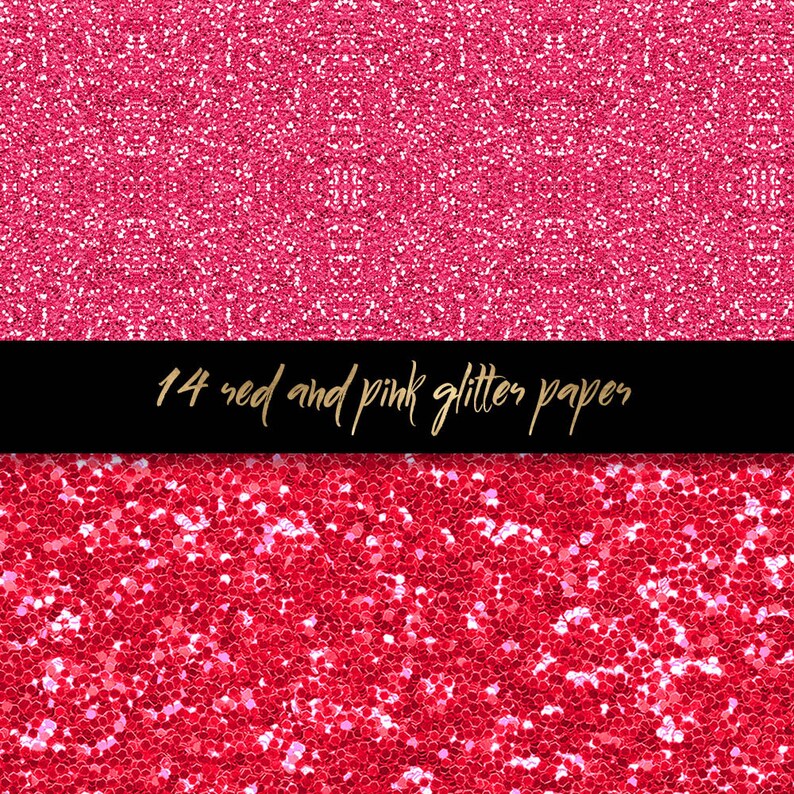 Red Glitter Digital Paper Pink Glitter Digital Paper Red - Etsy
