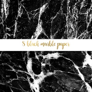 Black Marble Digital Paper, Black Marble Paper, Marble Paper, Marble ...