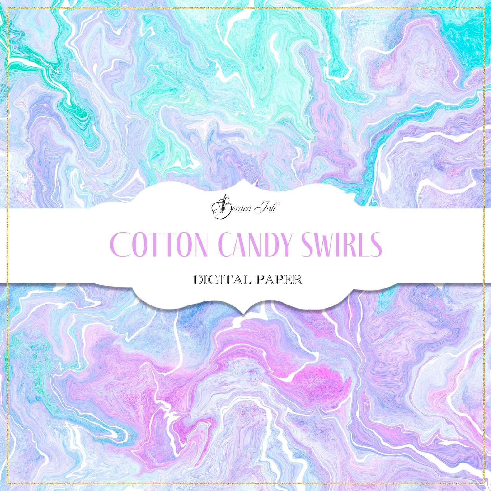 Cotton Candy Swirls Digital Paper Marble Pattern Pastel - Etsy