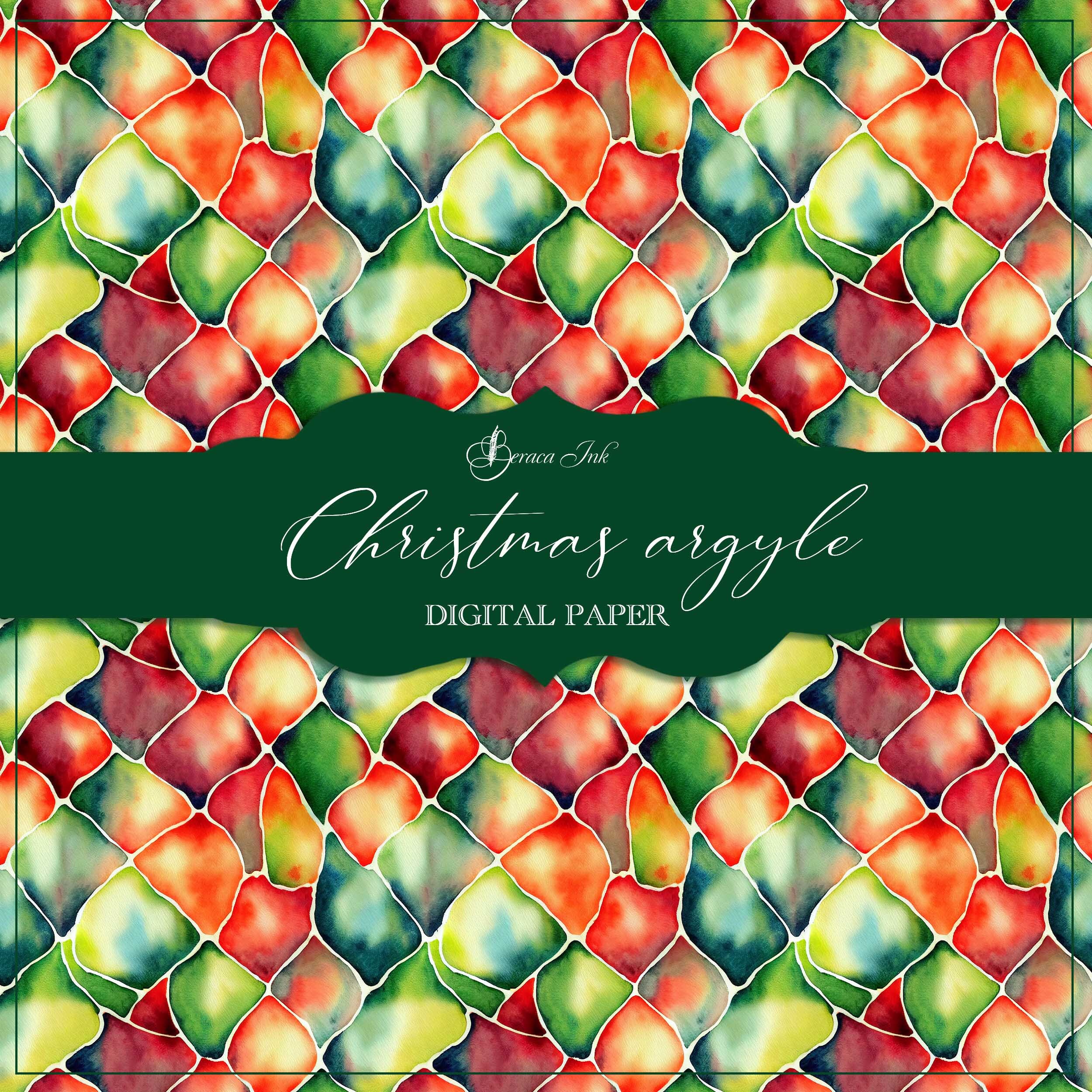 Christmas Argyle Digital Paper Seamless Pattern Christmas - Etsy
