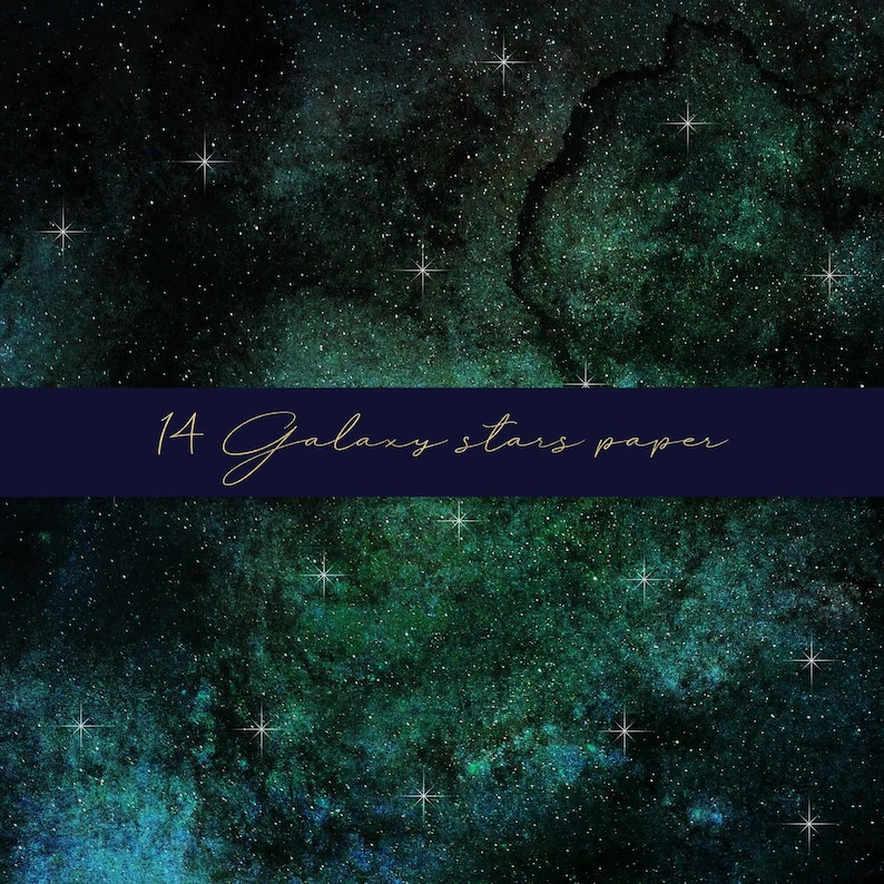 Galaxy Stars Digital Paper, Space Background, Watercolor Galaxy, Cosmic ...