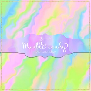 Marble Candy Digital Paper, Marbling Pattern, Colorful Background ...