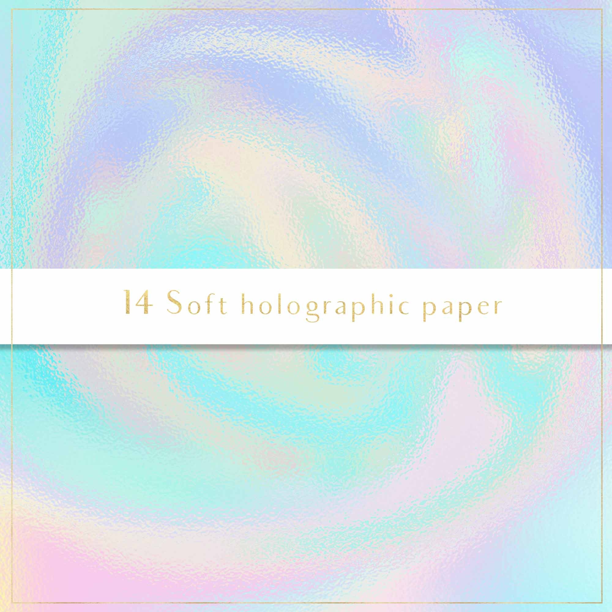 Soft Holographic Digital Paper, Iridescent Swirls, Mermaid Paper, Holo ...