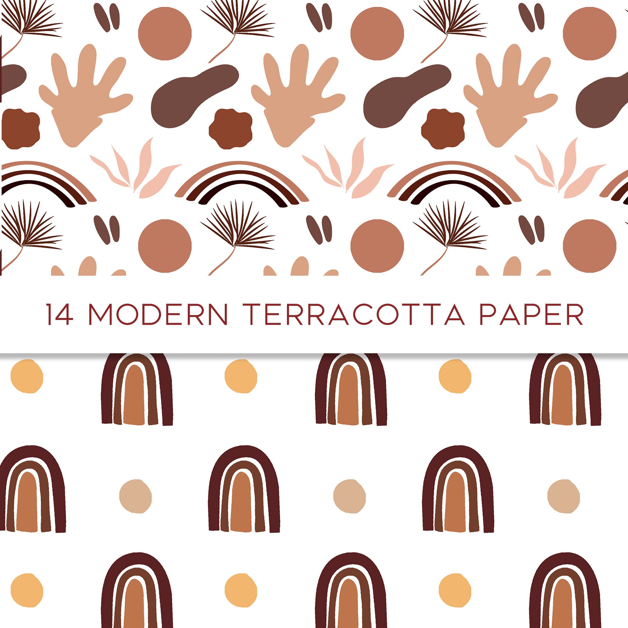 Modern Terracotta Digital Paper, Abstract Background, Brown Abstract ...