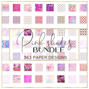 Pink Shades BUNDLE Digital Paper, Pink Wallpaper, Pink Galaxy ...