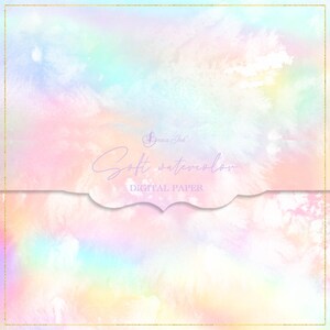 Soft Watercolor Digital Paper, Gradient Wallpaper, Ombre Background ...