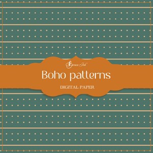 Boho Patterns Digital Paper, Seamless Pattern, Bohemian Paper, Repeat ...