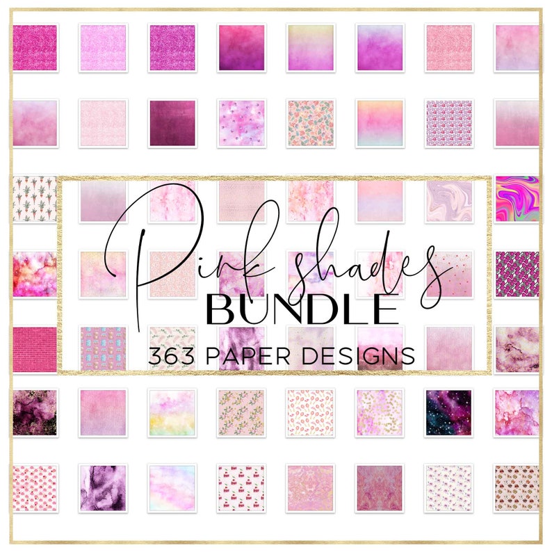 Pink Shades BUNDLE Digital Paper Pink Wallpaper Pink Galaxy - Etsy