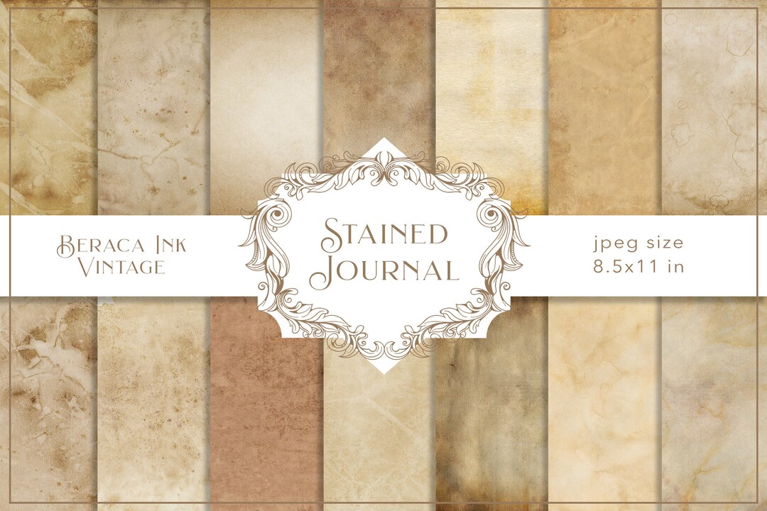Stained Journal Digital Paper, Distressed Junk Journal, Old Ephemera ...