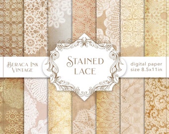 Lace Scrapbook Paper | Etsy