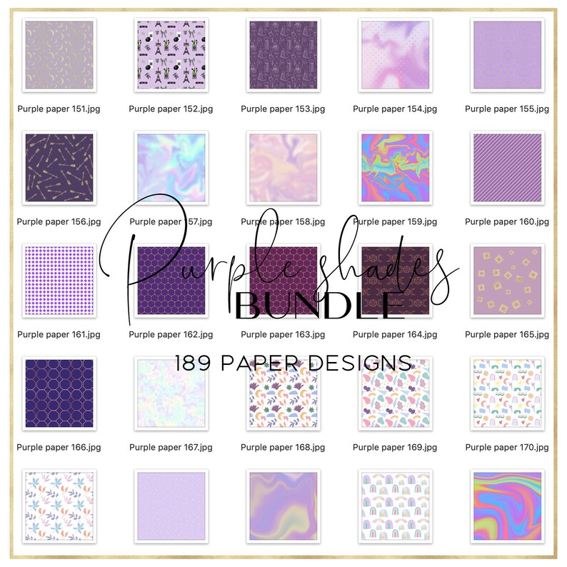 Purple Shades BUNDLE Digital Paper Purple Wallpaper Galaxy - Etsy