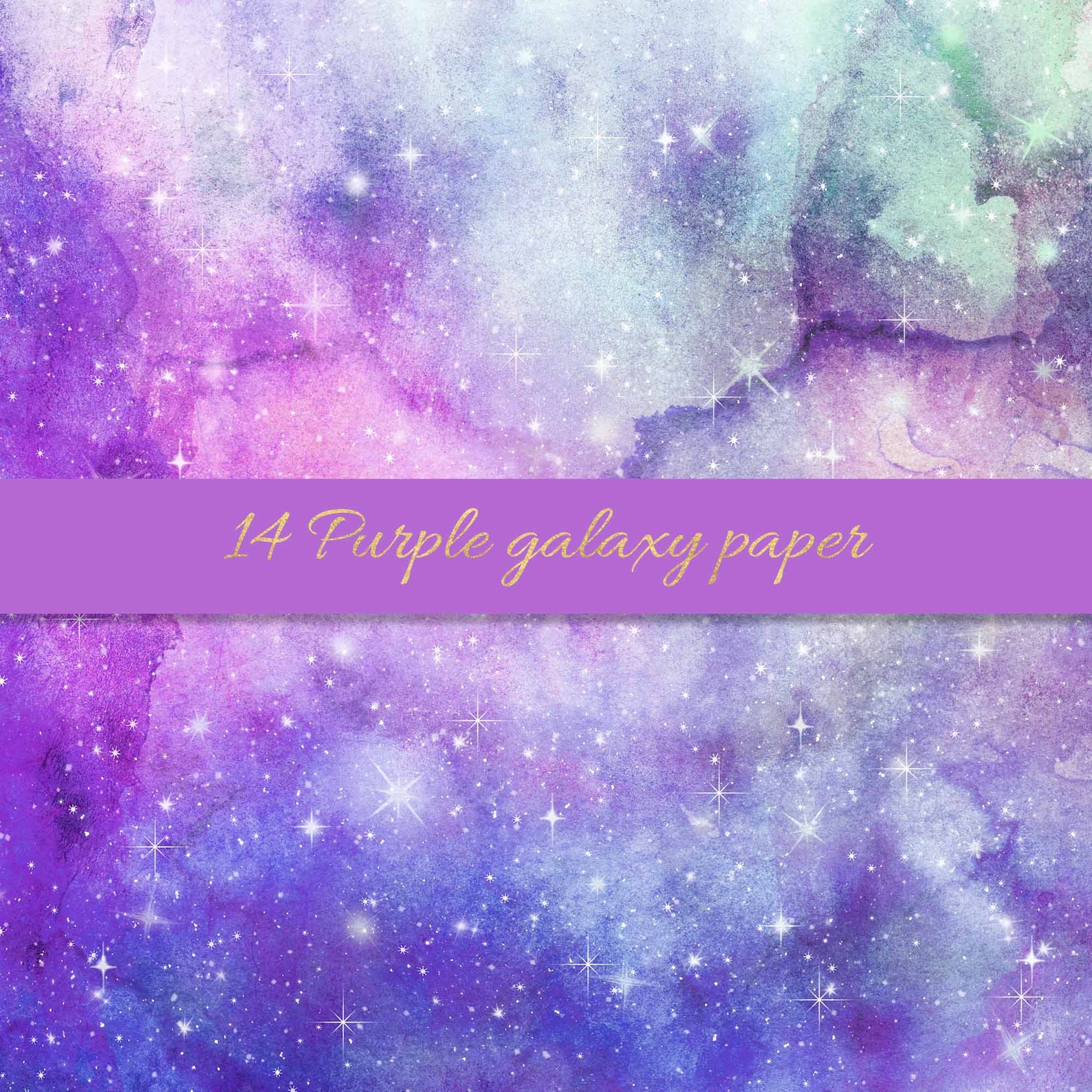 Purple Galaxy Digital Paper Galaxy Pattern Purple - Etsy