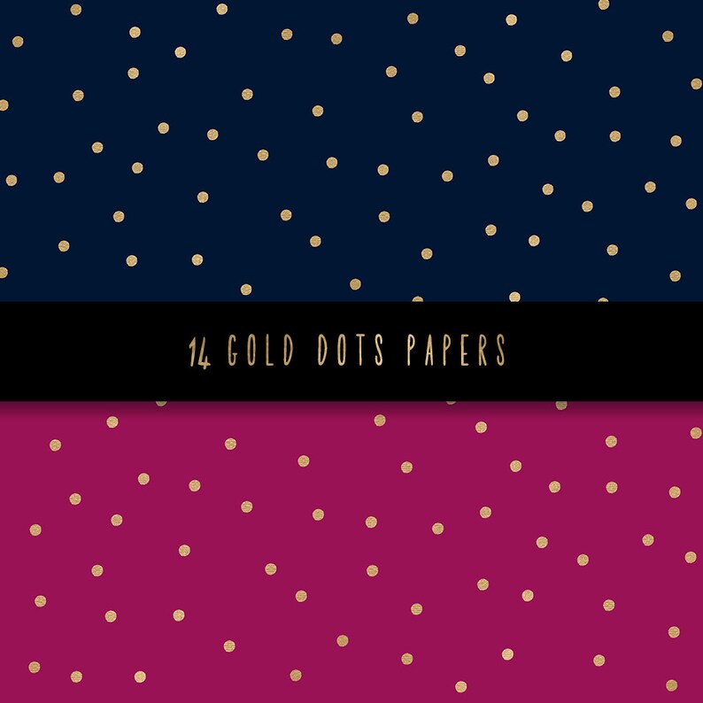 Gold dots digital paper Gold dots paper gold pastel paper | Etsy
