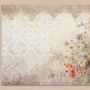 Vintage Floral Lace Journal Pages, Printable Romantic Journal, Vintage ...